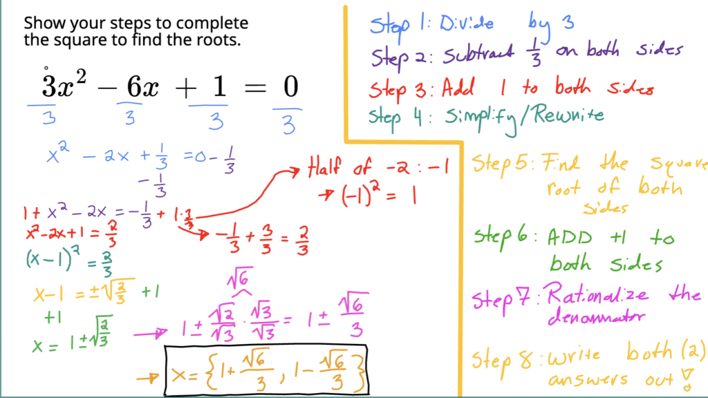Maddie Perry's Colorful Work in Algebra I | Well-Trained Mind Academy